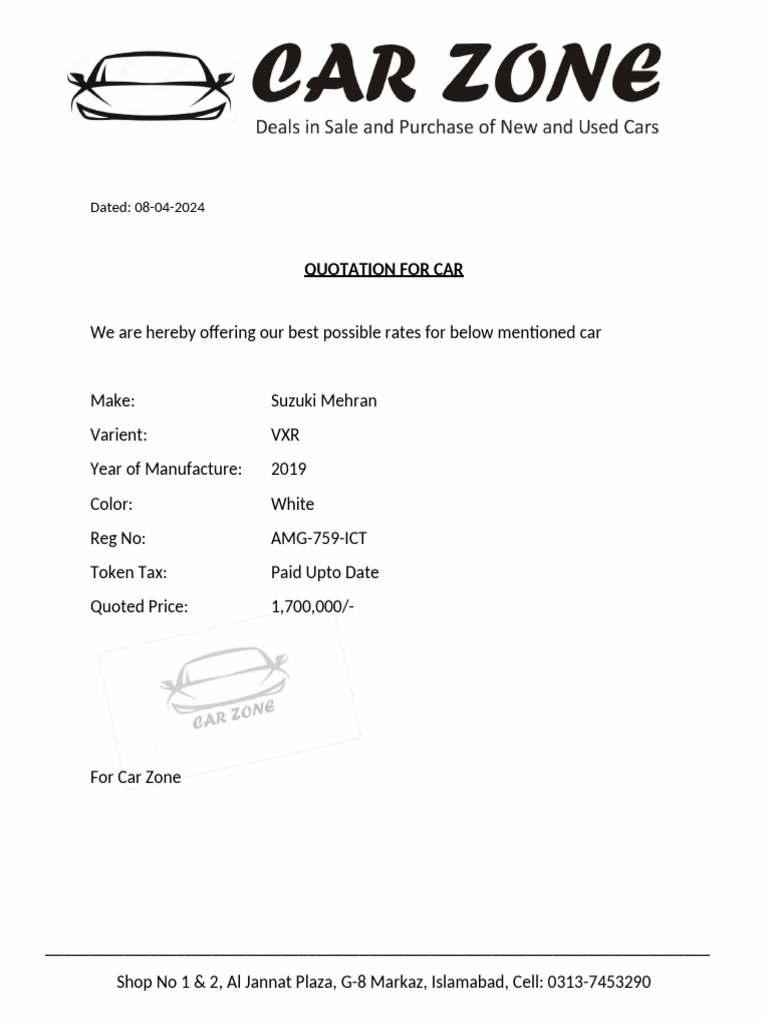 Car Zone | PDF