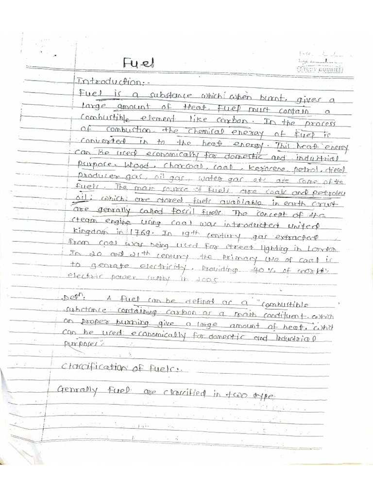 Fuel Notes | PDF