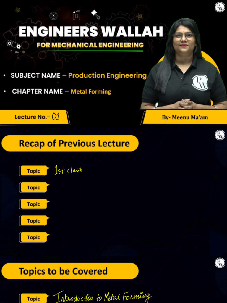 Metal Forming 01 - Class Notes | PDF