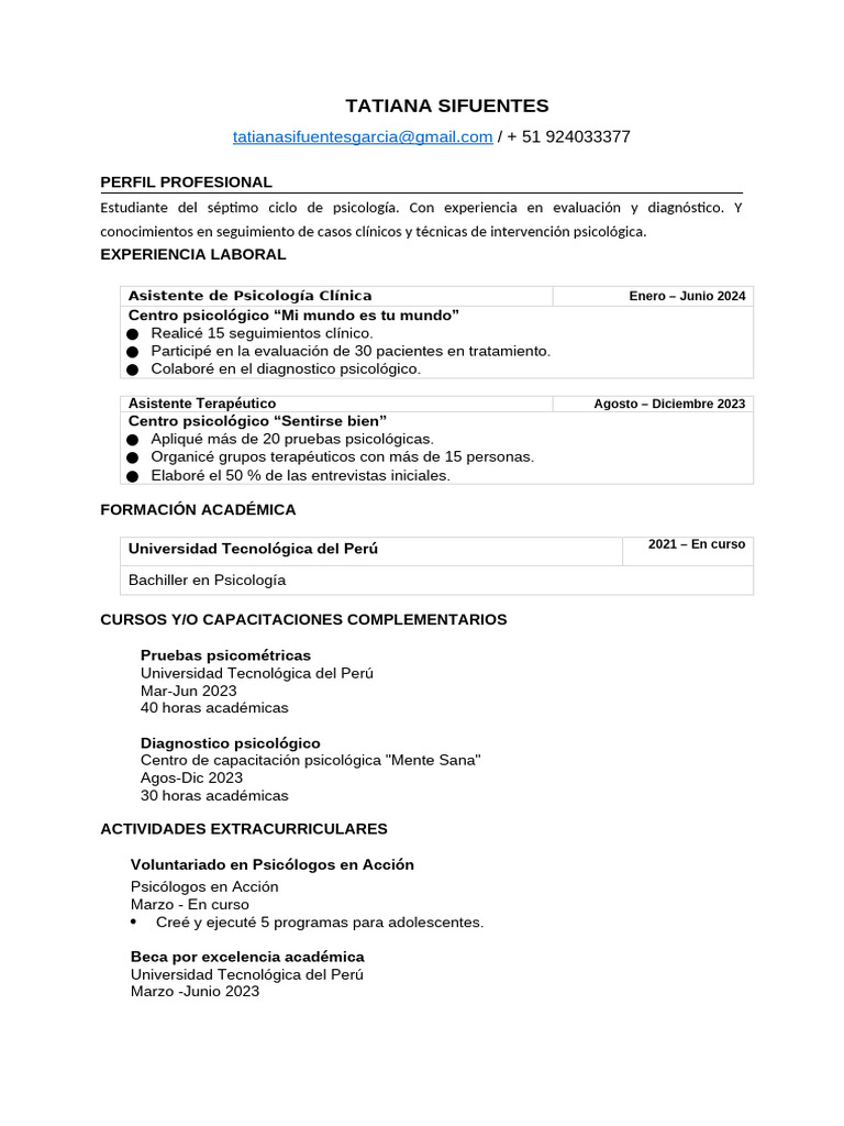 Modelo de CV 2 - NHRJSW | PDF