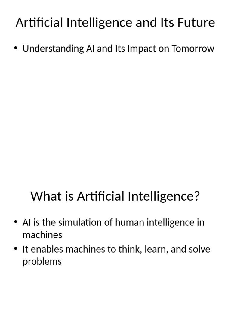 Artificial Intelligence and Its Future | PDF