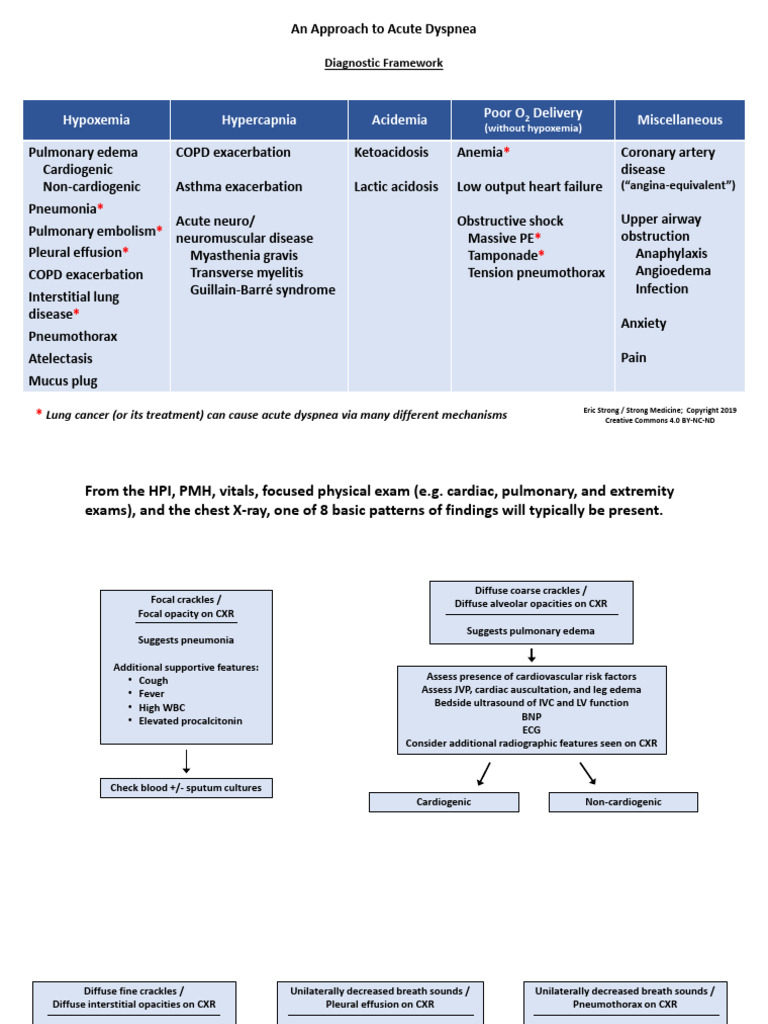 Acute Dyspnea Diagnostic Framework | PDF | Respiratory Diseases ...