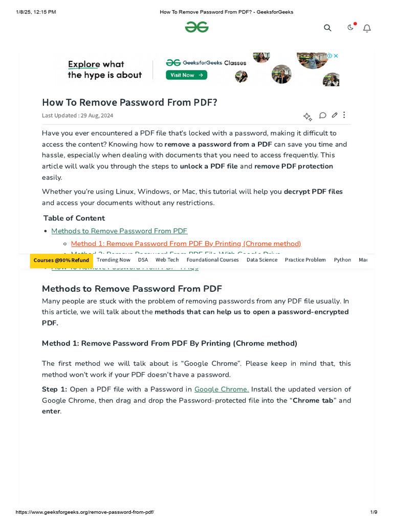 @ How To Remove Password From PDF | PDF | Password | Software Engineering