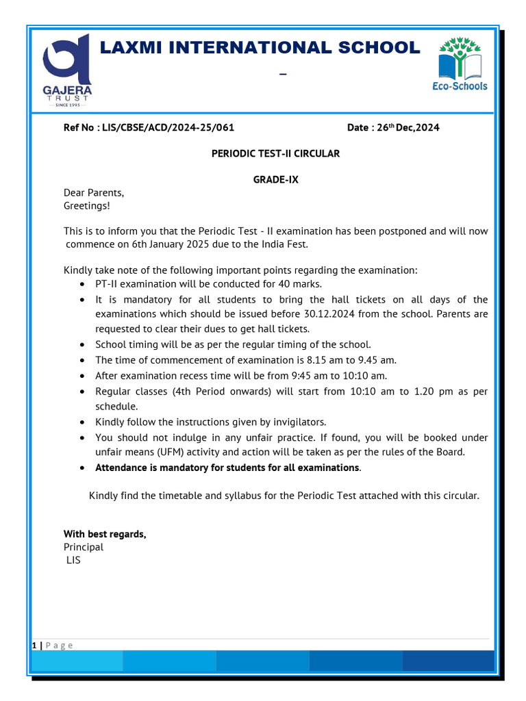 Grade 9 Pt-Ii Exam Circular 2024-25 | PDF | Linguistics