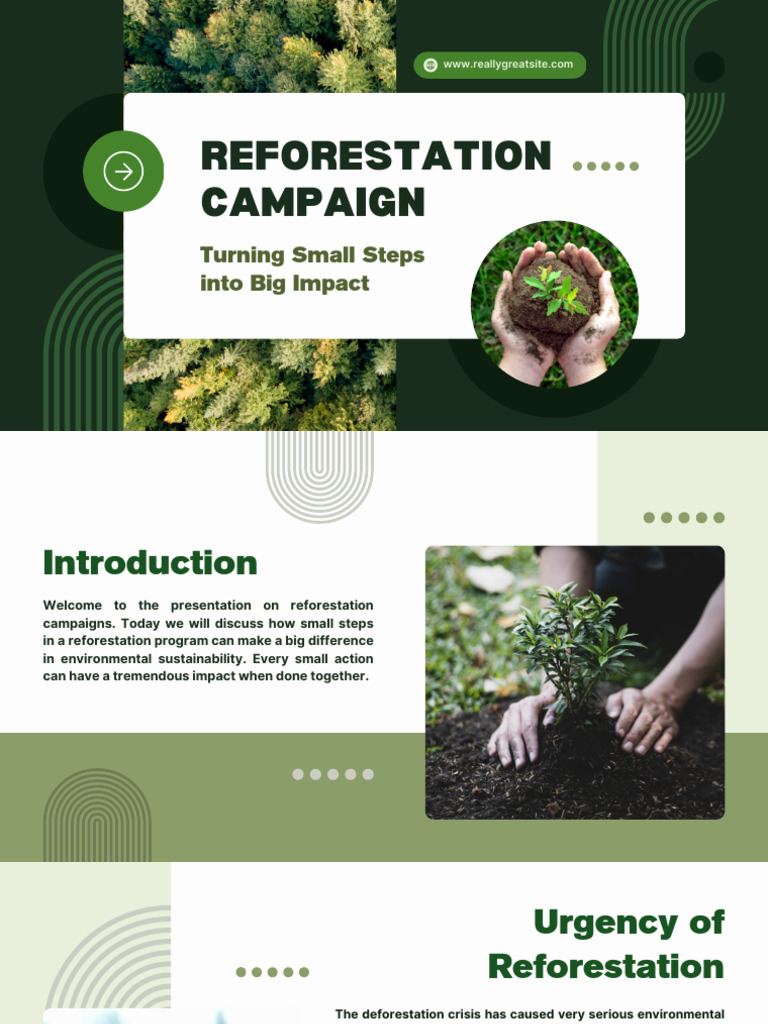 Green and White Clean Presentation on Reforestation Campaigns | PDF ...