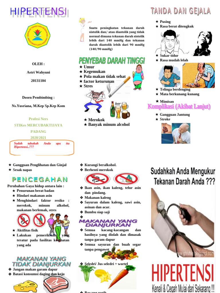 Leaflet Hipertensi | PDF