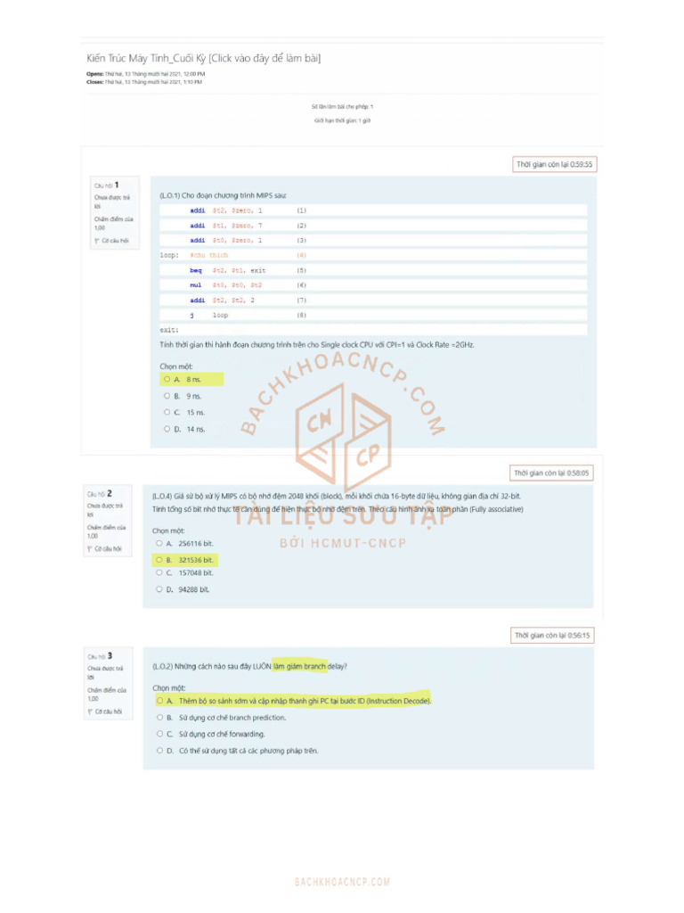 finalexam_comArch_211 | PDF