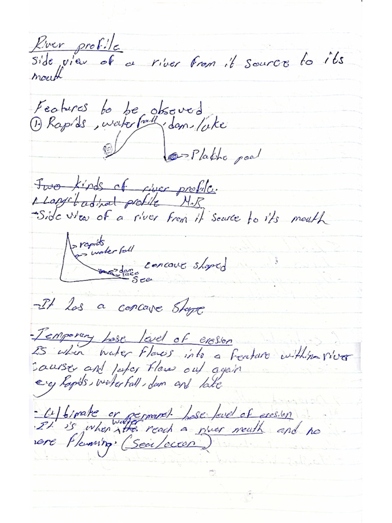 Grade 12 Geography River Profile | PDF
