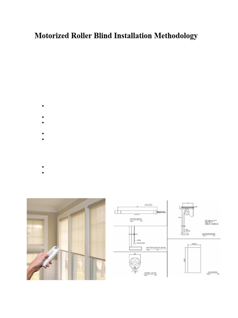 Methodology - Motorized Roller Blinds | PDF | Remote Control | Drill