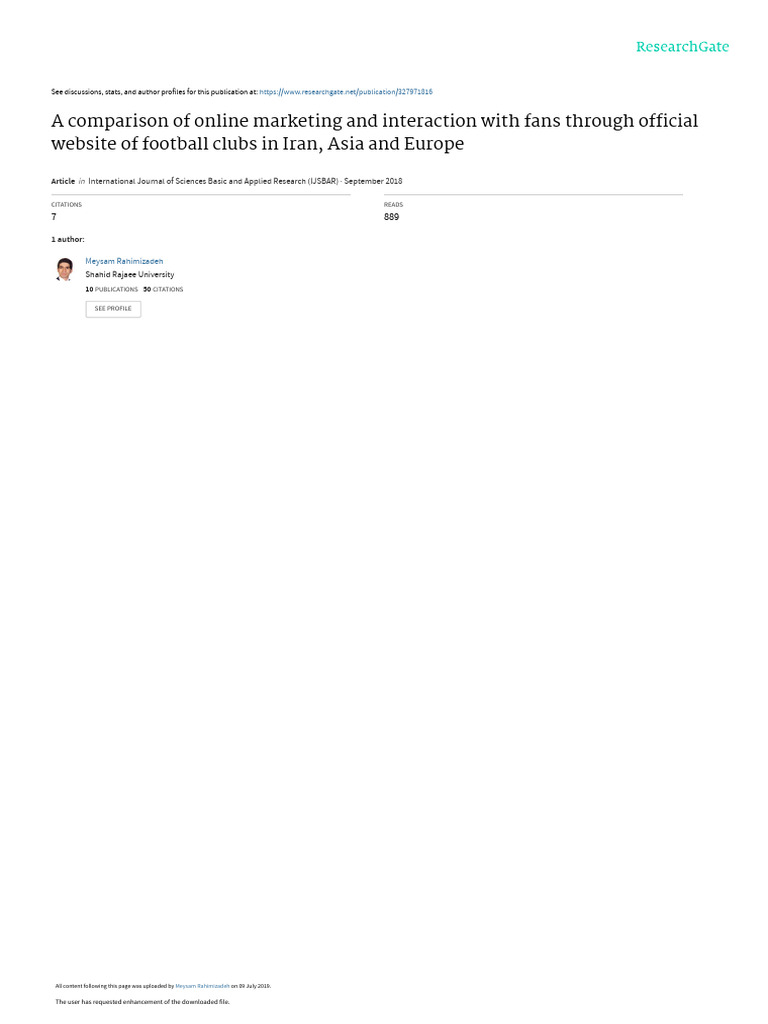 (IRAN-ASIA-EUROPA) A Comparison of Online Marketing and Interaction ...
