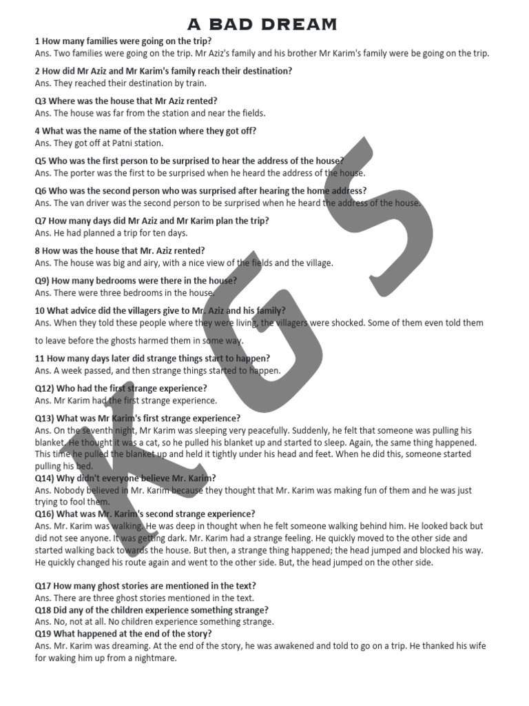 A Bad Dream | PDF
