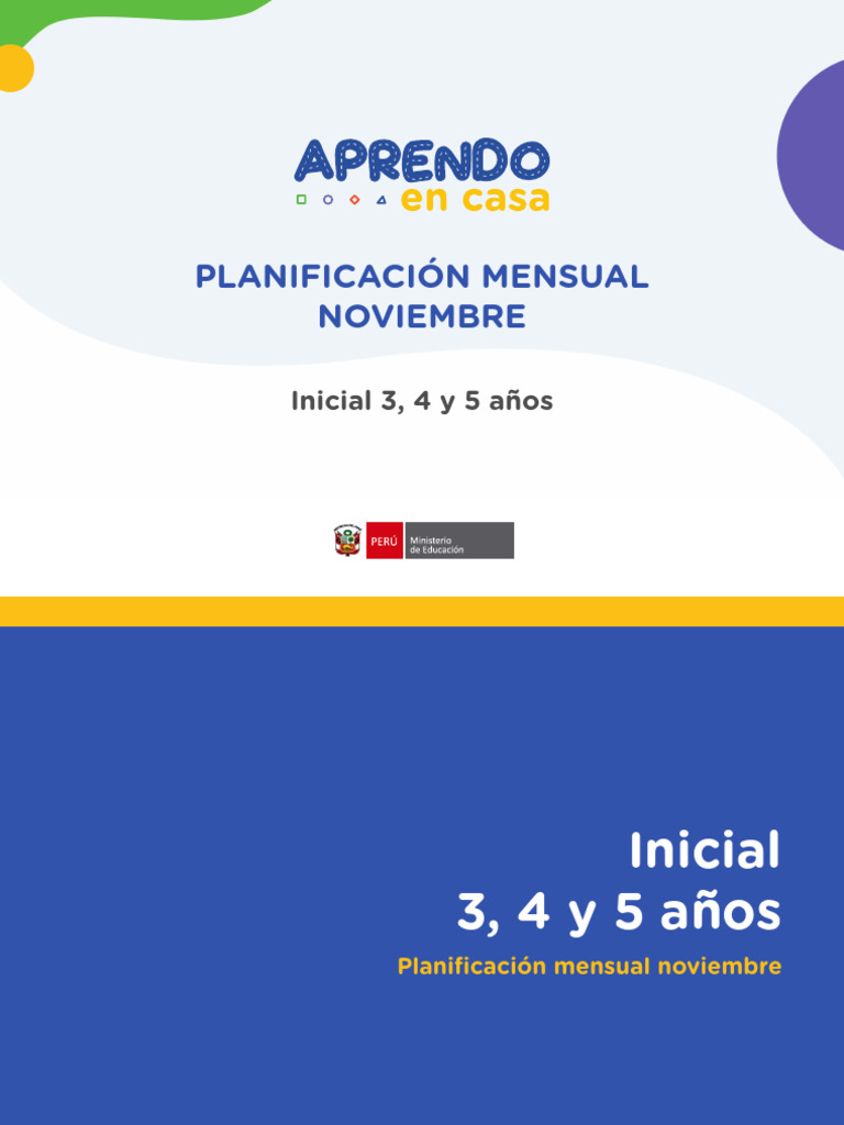 Planificación Noviembre 3-5 Años | PDF | Multilingüismo | Aprendizaje