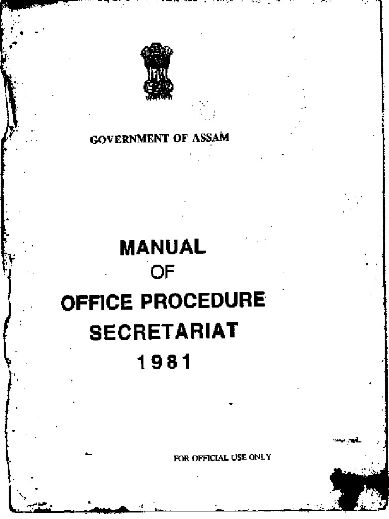 Manual of Office Procedure Secretariat 1981 - Compressed (1) - Compressed | PDF