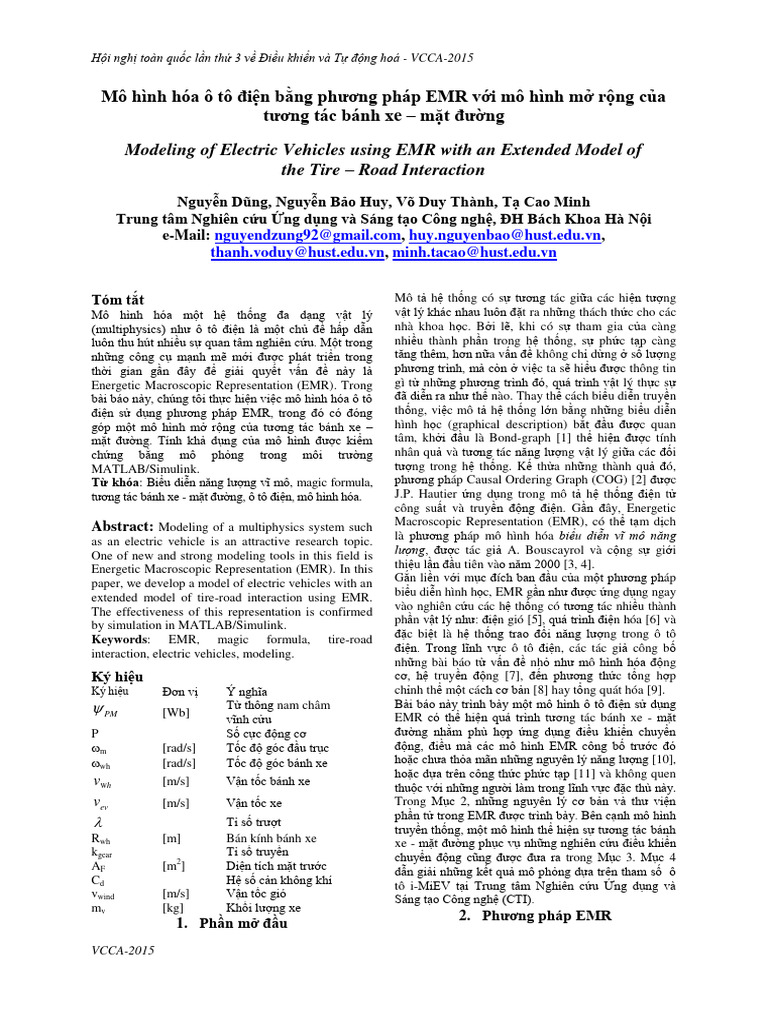 Mo Hinh Hoa o To Din BNG PHNG Phap E | PDF