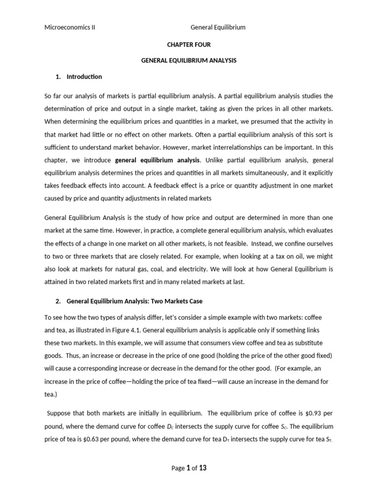 CHAPTER 4 General Equilibrium-1 | PDF | Labour Economics | Marginal Cost