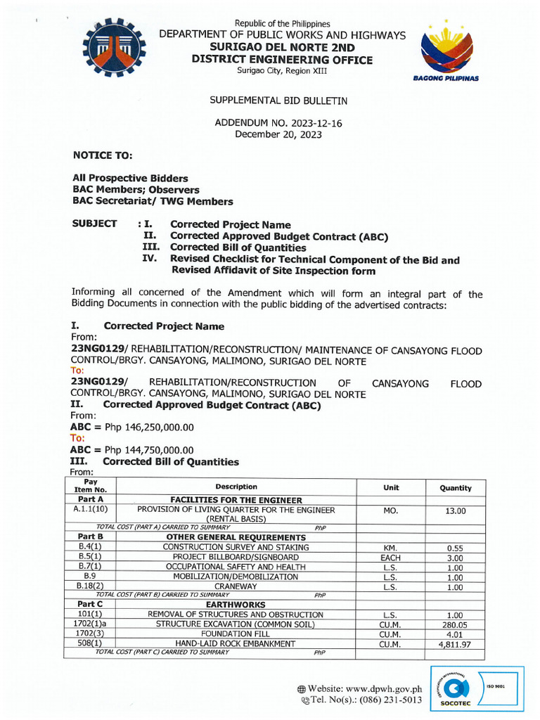 DPWH Site Inspection | PDF