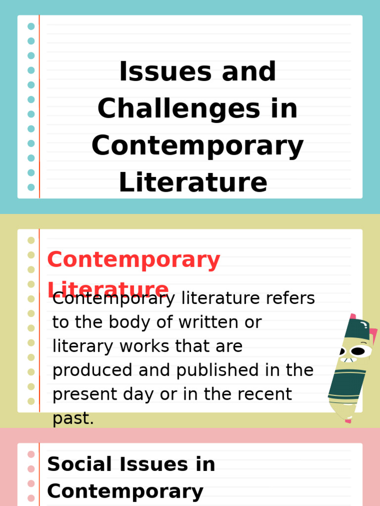 Challenges in Contemporary Literature | PDF | Liberal Arts Education ...