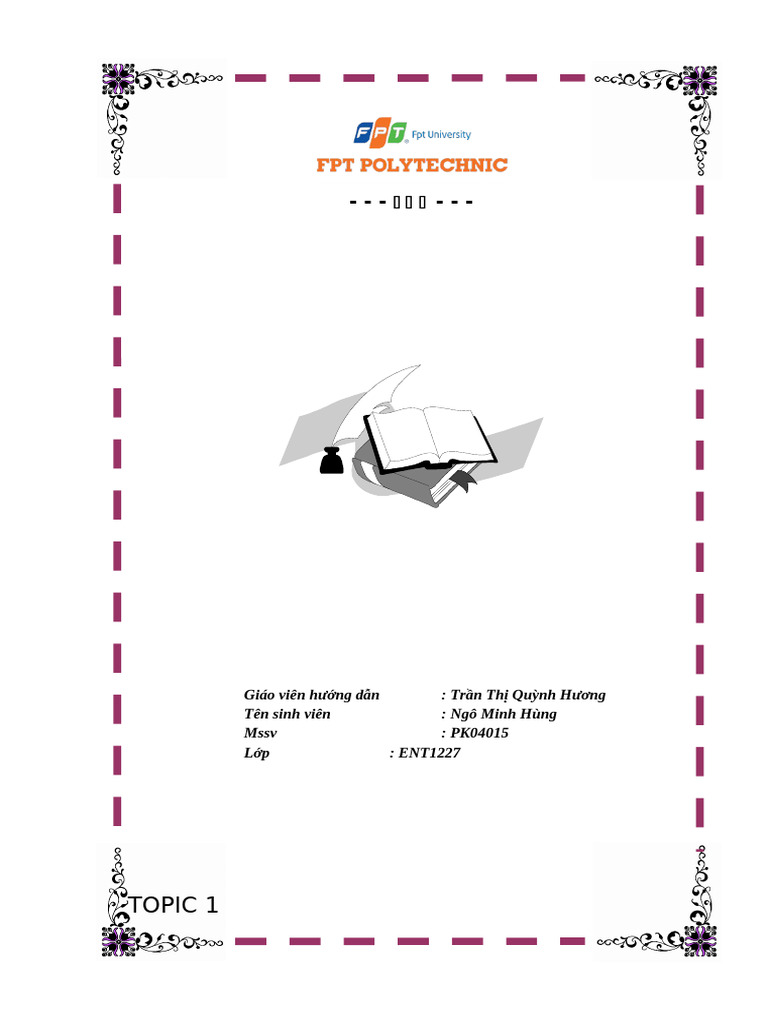 Ngô Minh Hùng Pk04015 Topic1 | PDF