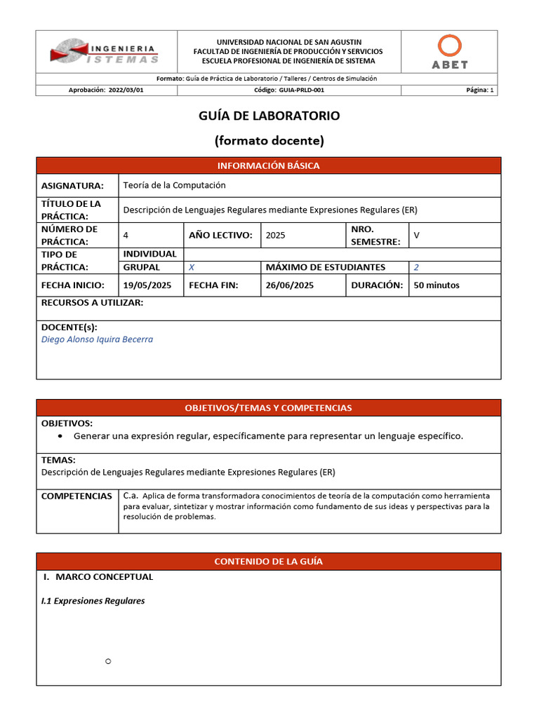 LAB04_2025 | PDF | Expresión regular | Decimal