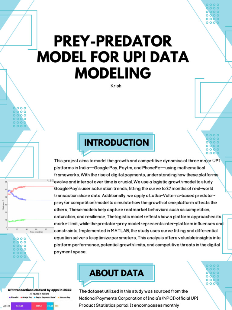 Prey-Predator Model for UPI Data Modeling | PDF | Logistic Function ...