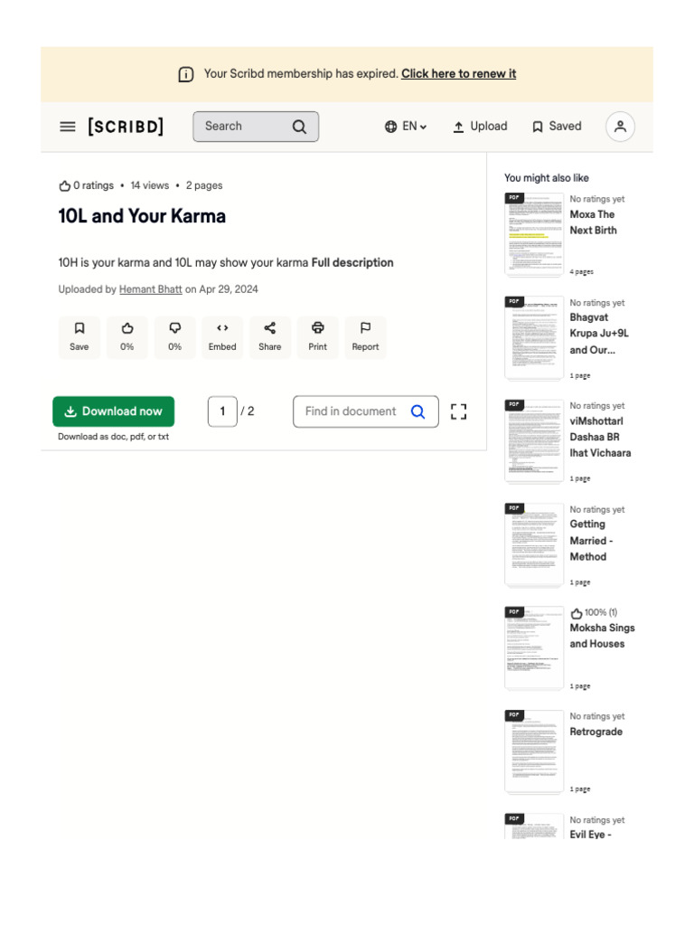10L and Your Karma | PDF | Vedas | Hindu Philosophy | PDF | Scribd