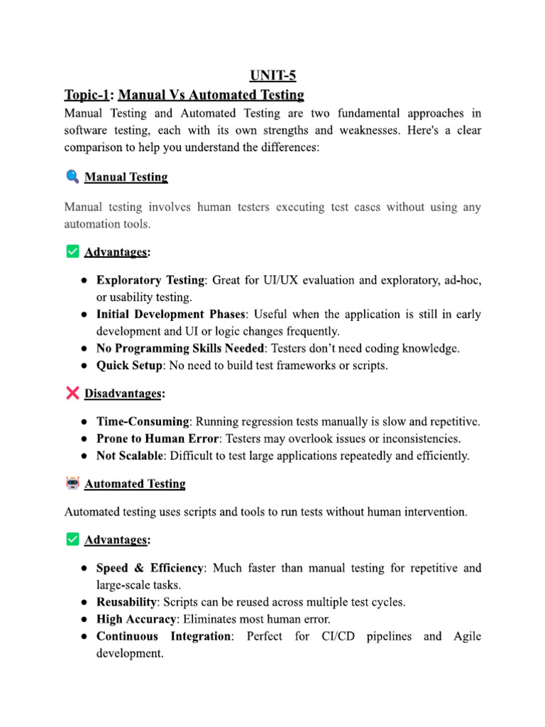 Unit-5 (Software Testing) | PDF