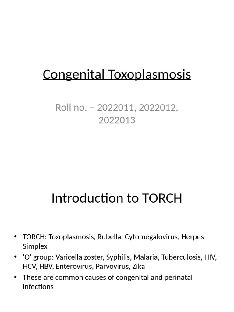 CONGENITAL TOXOPLASMOSIS | PDF | Medical Specialties | Microbiology