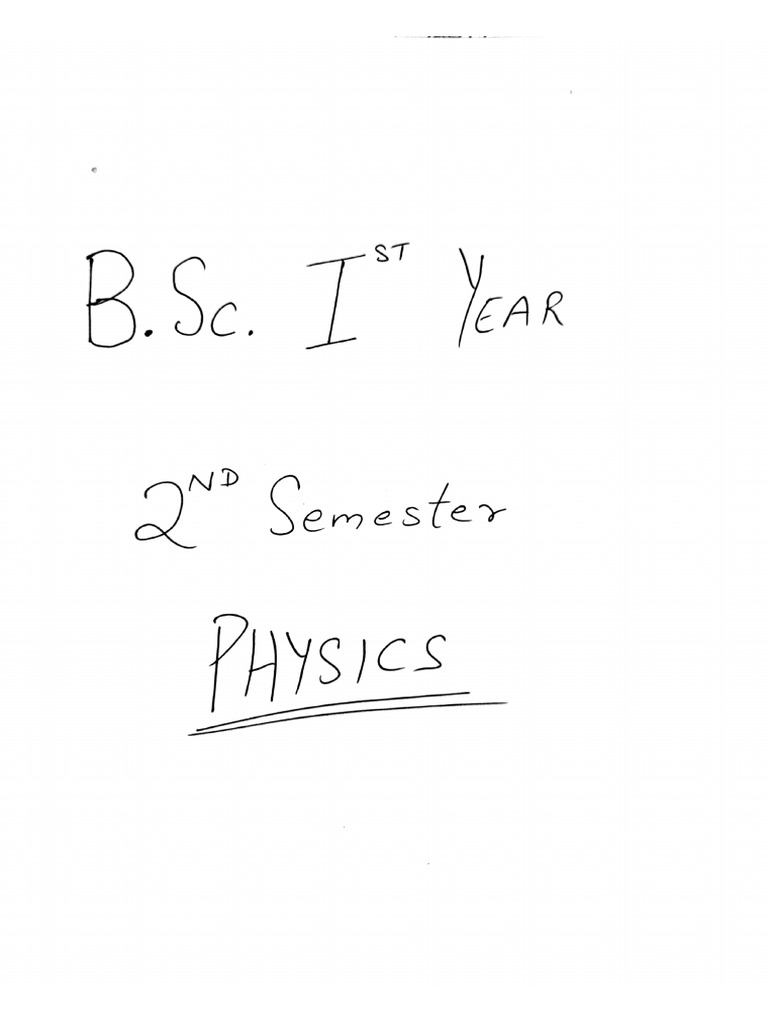 Bsc 2nd Sem Physics Practical File | PDF