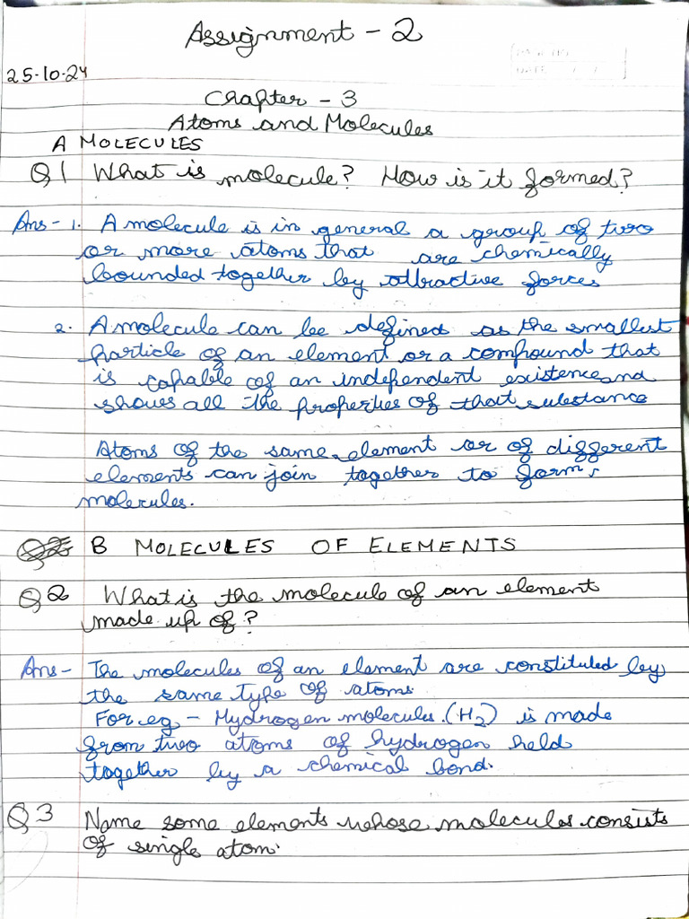 Chemistry, CH 3, Assignment 2 | PDF
