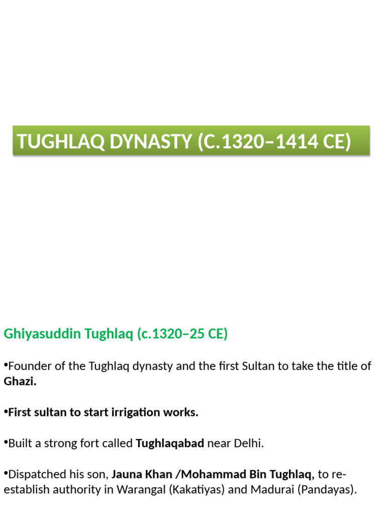 Tughlaq Dynasty | PDF