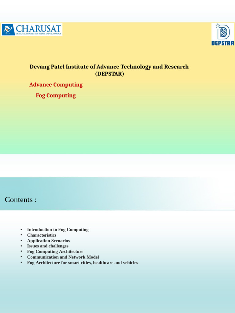 Ac Unit 4 Fog Computing | PDF | Computer Network | Cloud Computing