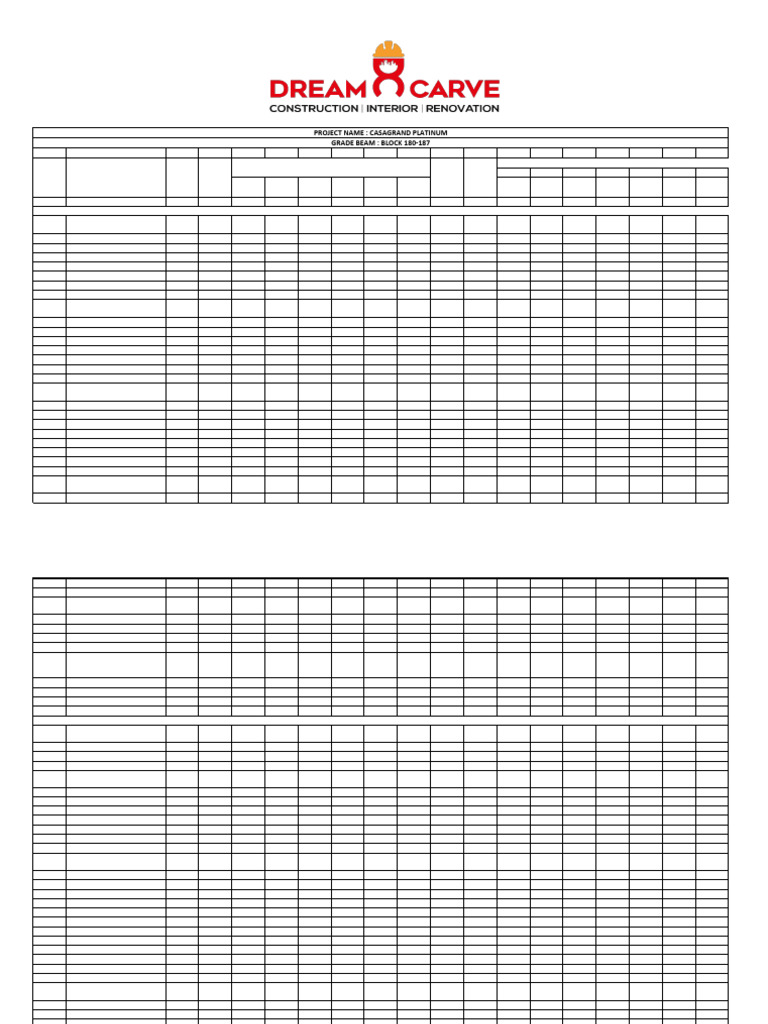 BBS FOR GRADE BEAM BLOCK 8 &11 | PDF | Beam (Structure) | Mechanical Engineering