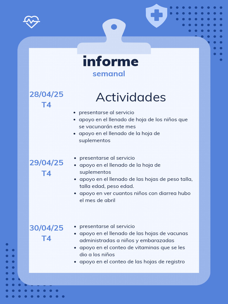 Documento A4 Portada de Enfermería Moderno Azul | PDF