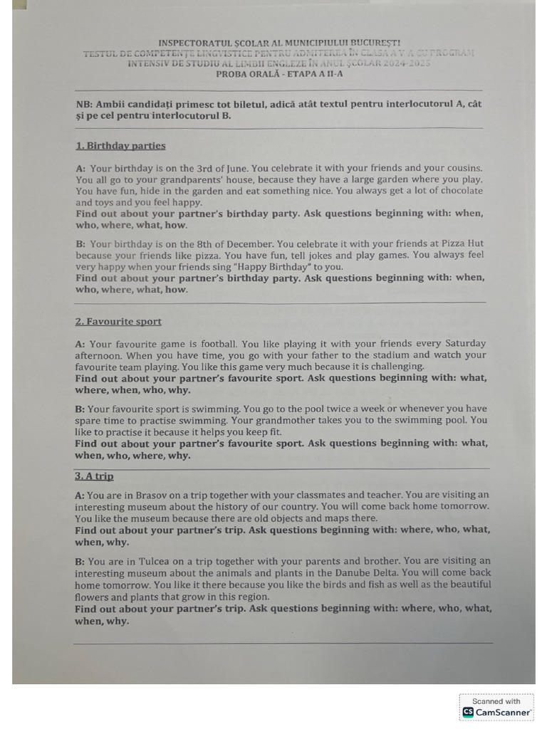 Subiecte Intensiv | PDF