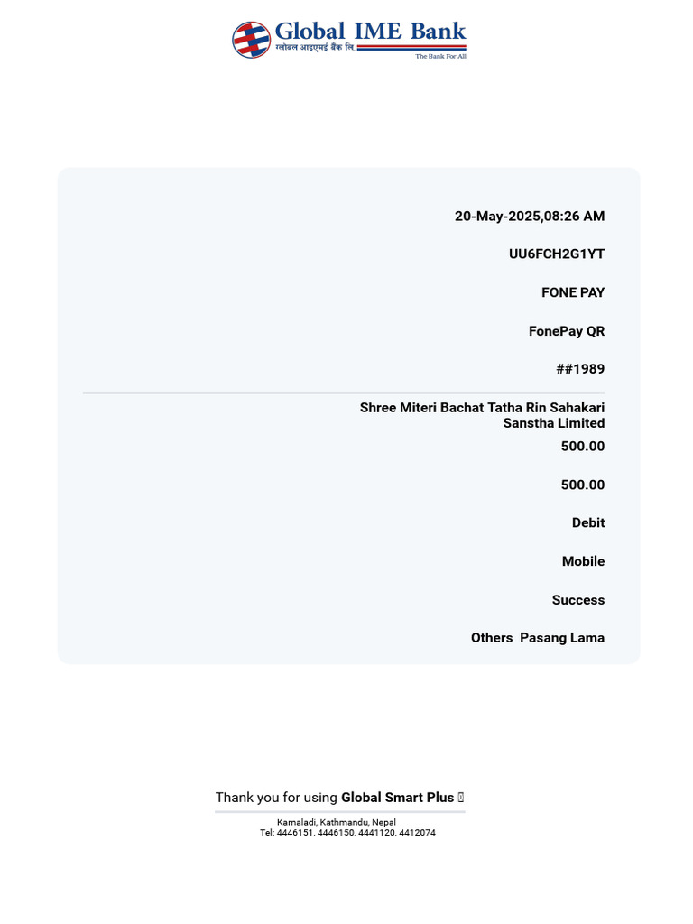 Transaction - Receipt 20 May, 2025 08 - 27 AM | PDF