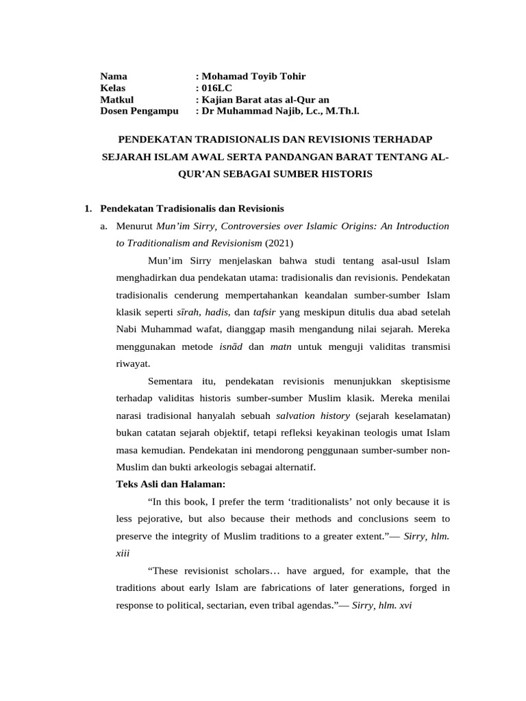 Mohamad Toyib Tohir Tugas Kajian Barat 016LC 2022 01 01 82507 | PDF