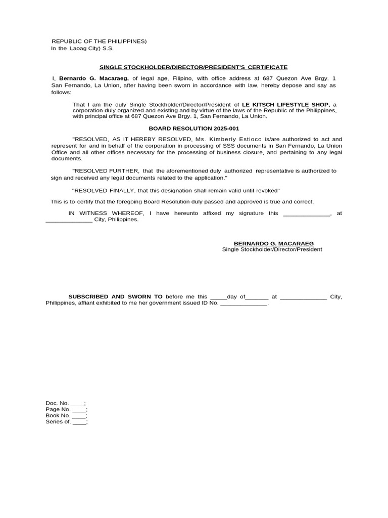 Spa - Special Power of Attorney | PDF