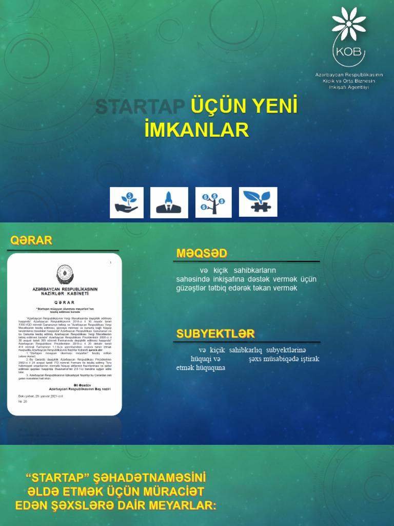 Startap Şəhadətnaməsi | PDF