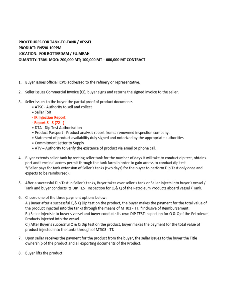 EN590 FOB Rotterdam TTT-TTV | PDF