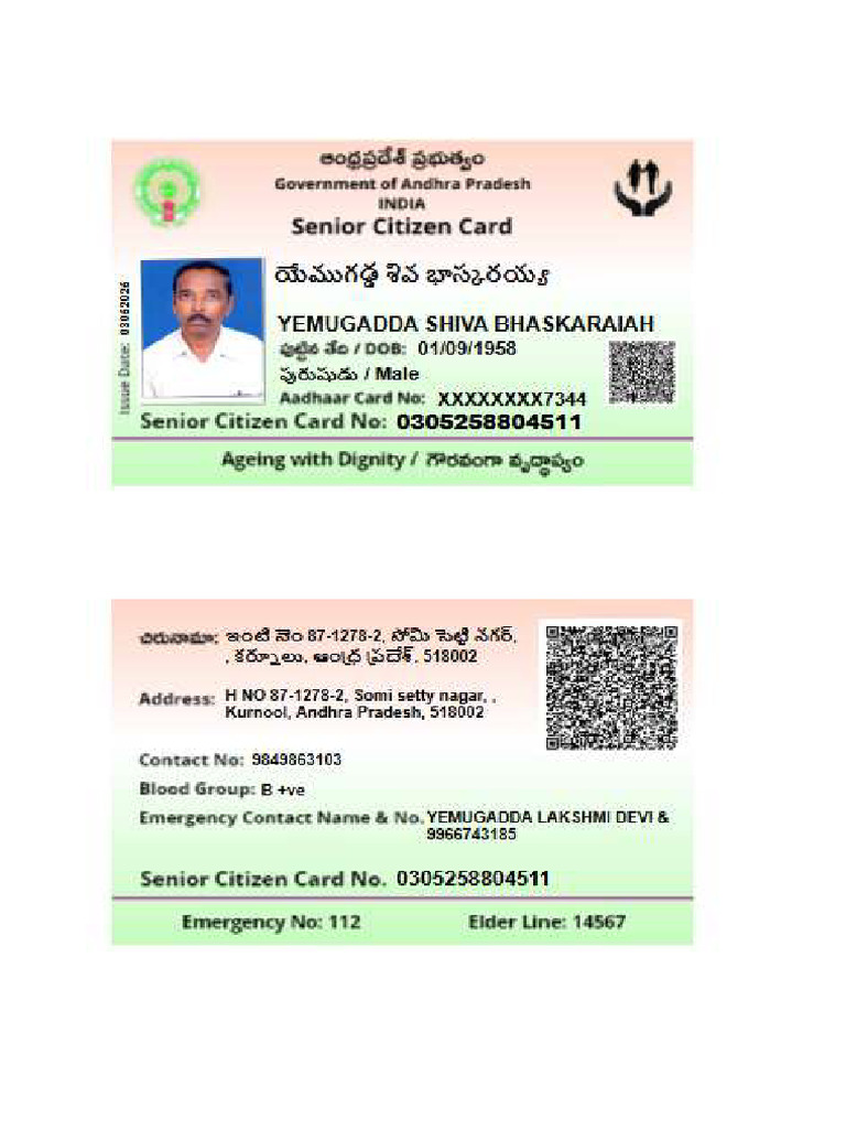 Senior Citizen Card | PDF