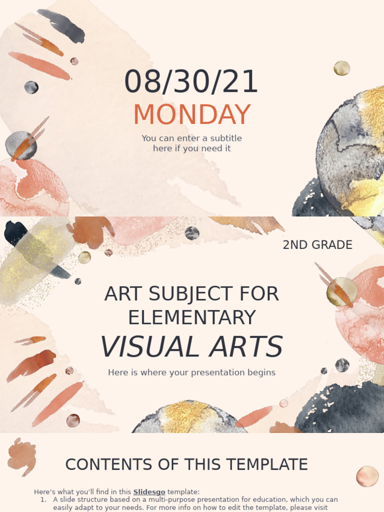 Art Subject For Elementary - Visual Arts - by Slidesgo | PDF | Planets ...