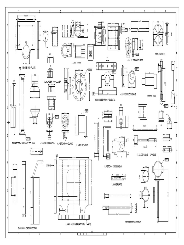 1 Cylinder Entabulatre Steam Engine With Sliding Crosshead by H ...