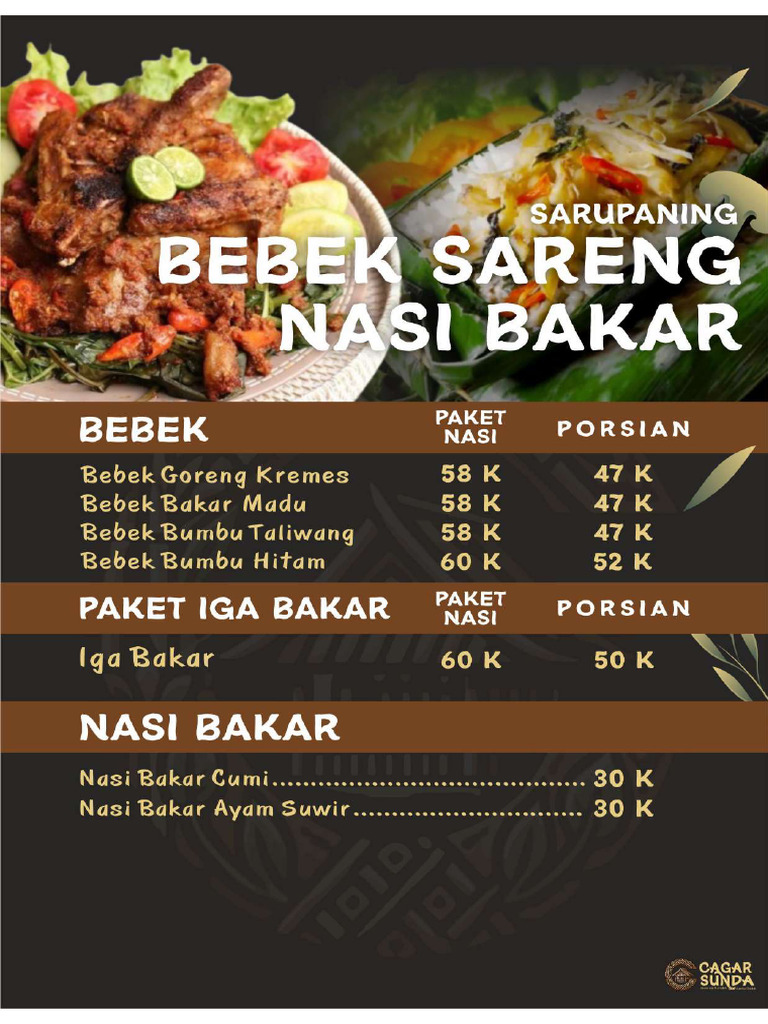 Menu Cagar Sunda Edisi Ramadhan 2025-2 | PDF