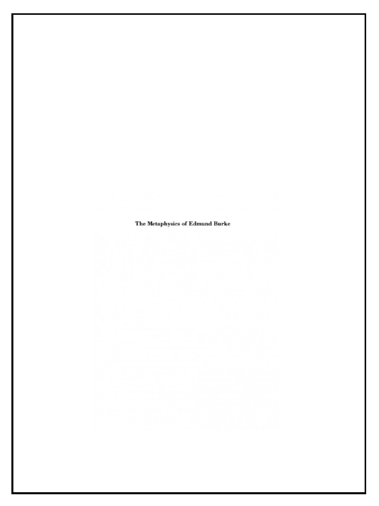 The Metaphysics of Edmund Burke Joseph Pappin Download | PDF ...