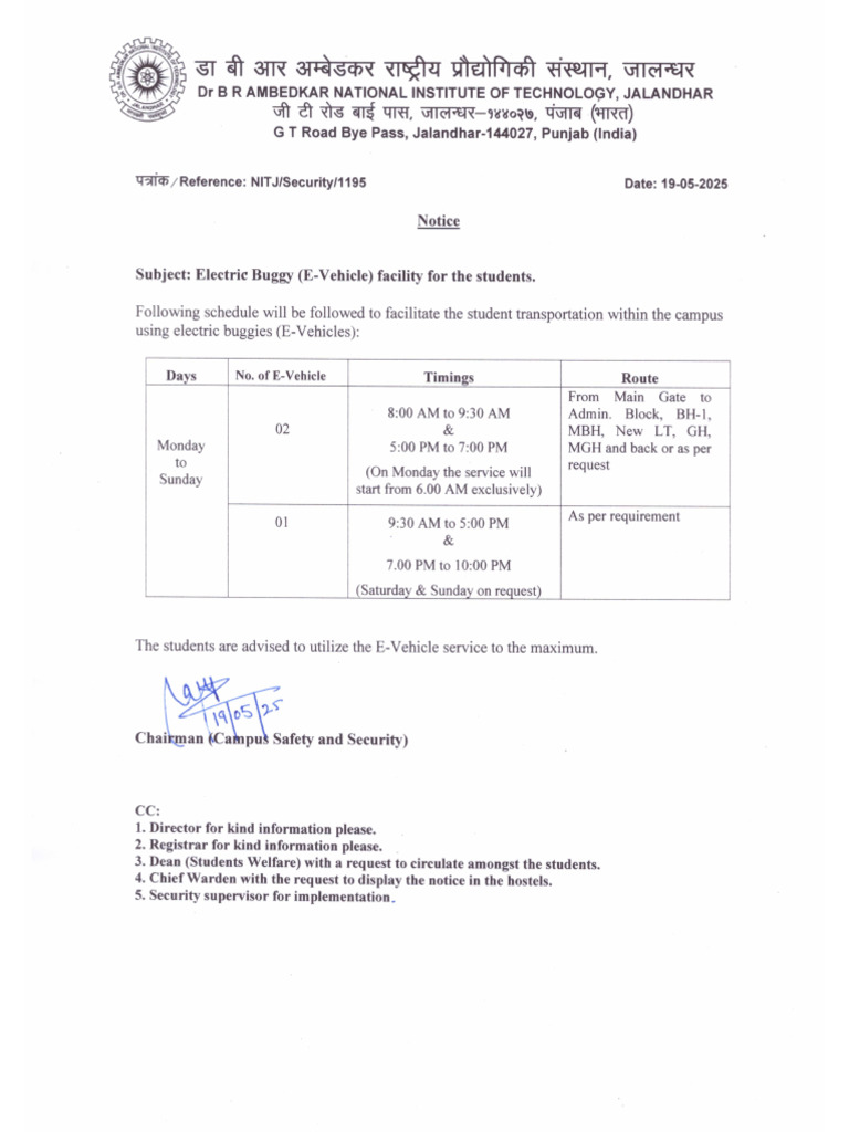 E-Vehicle Notice | PDF