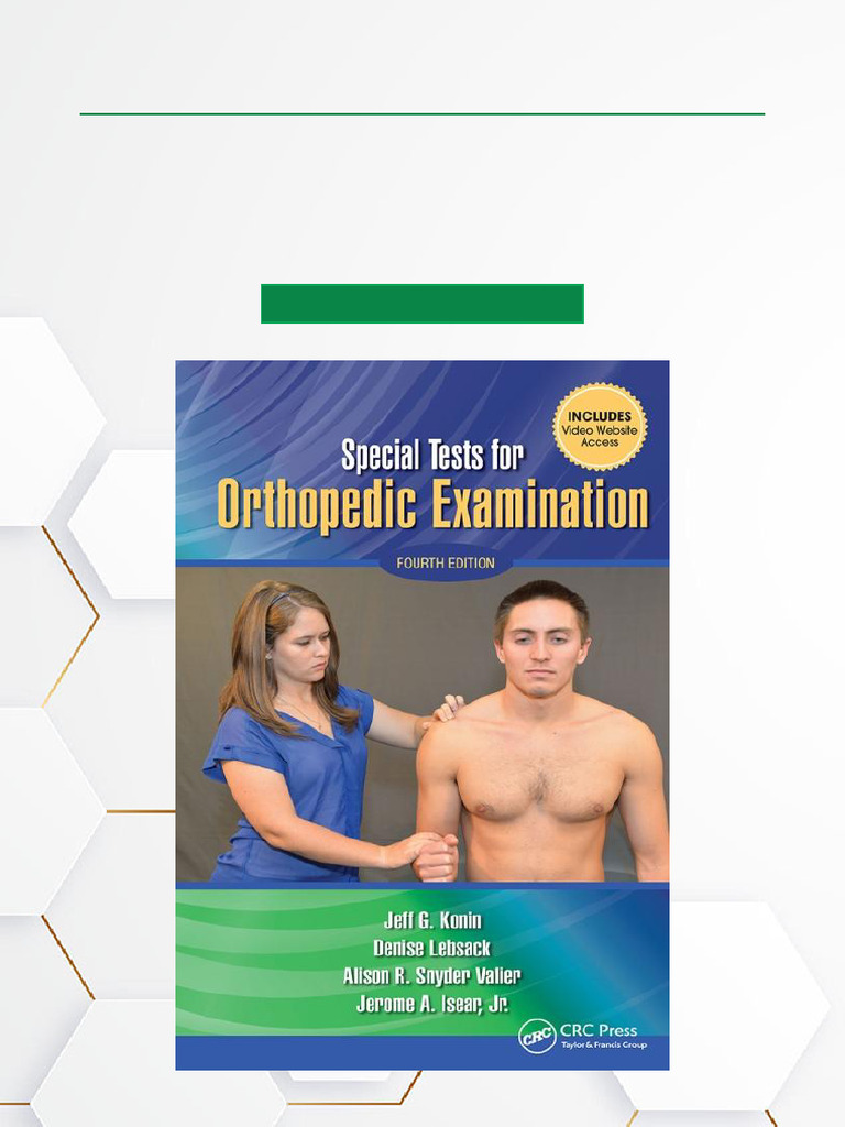 Special Tests for Orthopedic Examination | PDF | Limbs (Anatomy ...