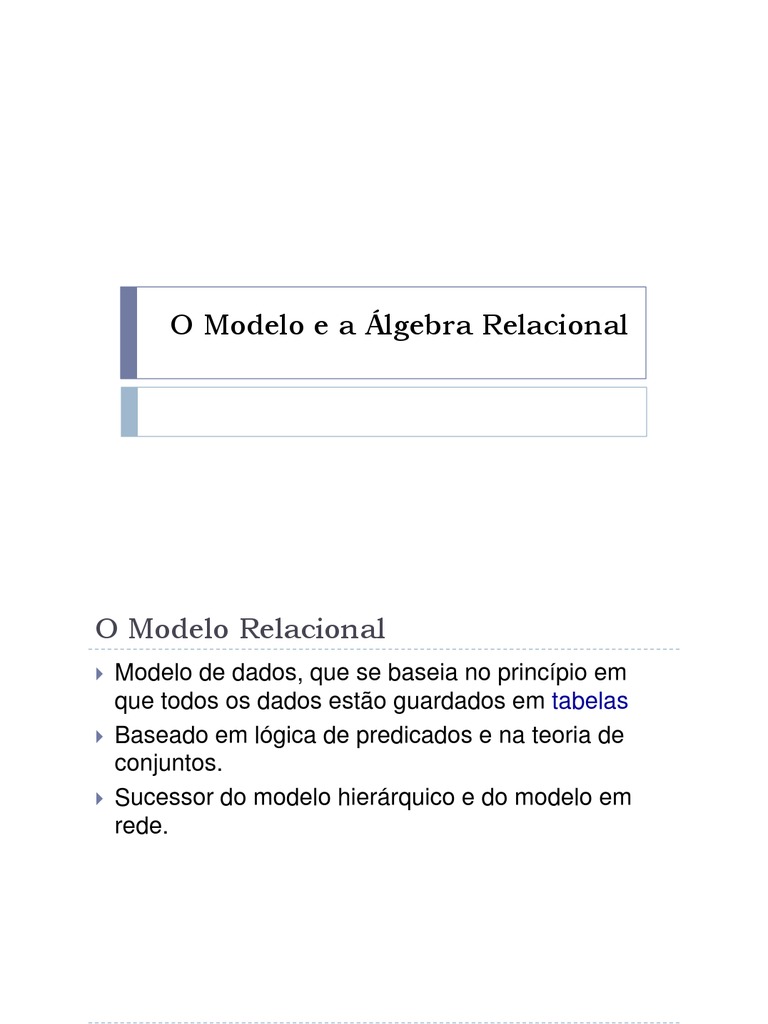 Algebra Relacional | PDF