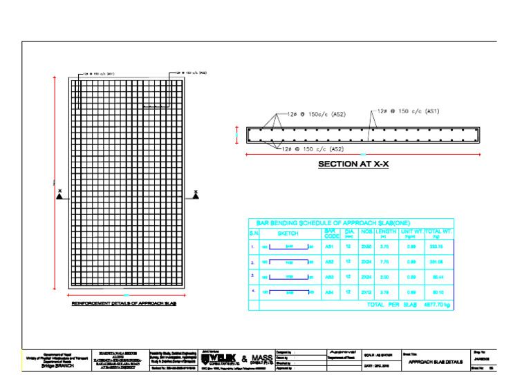 JN - 06 - Approach Slab Details STANDARD-Model | PDF