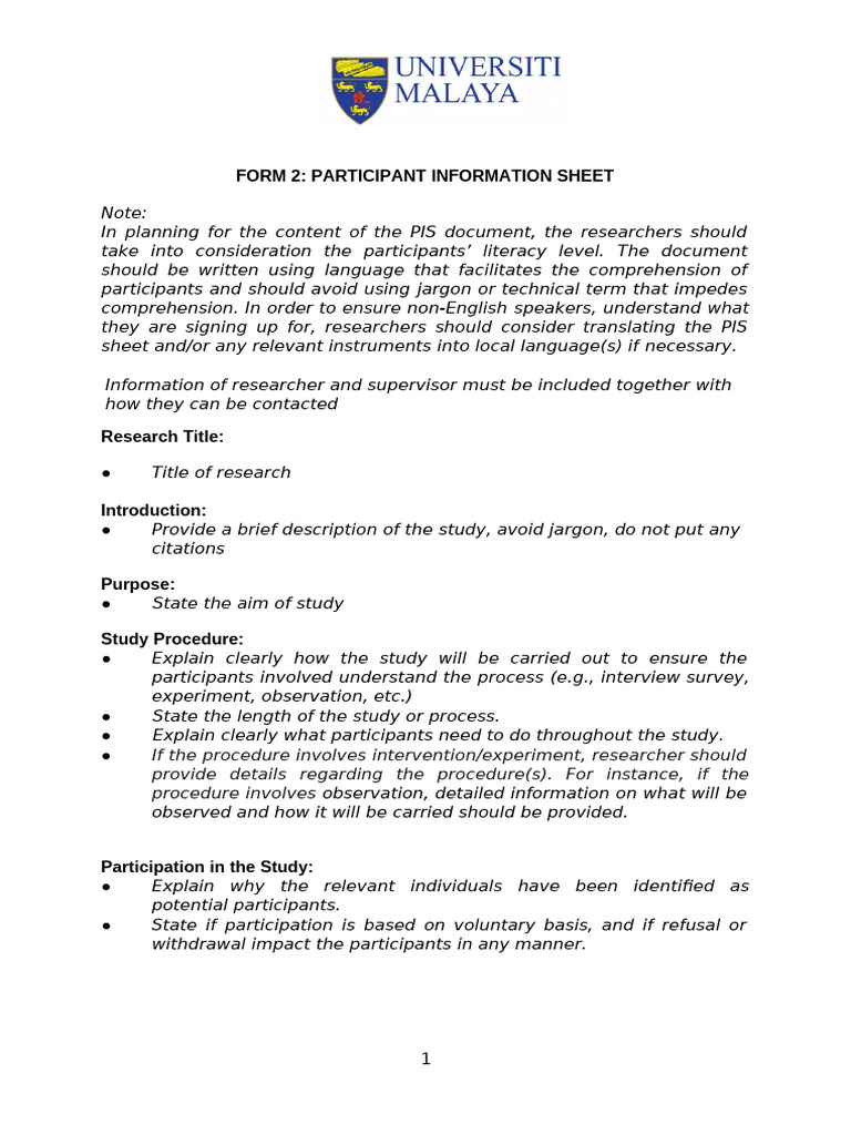 Participant Information Sheet 08052025 | PDF