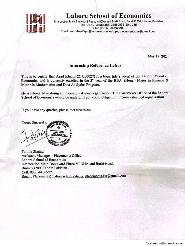 Organisation Letter | PDF